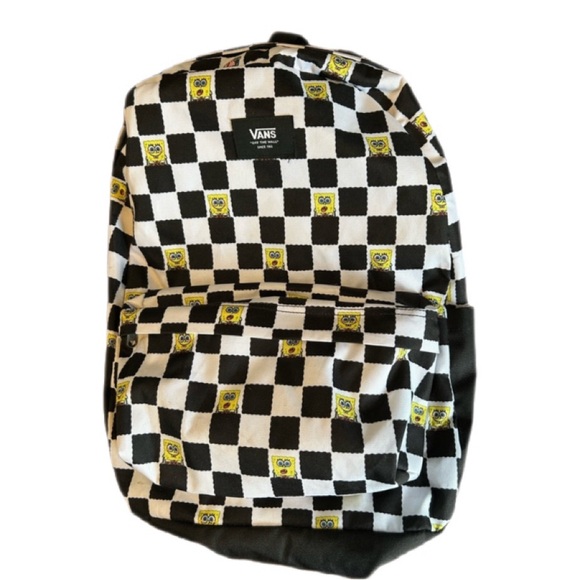 Vans | Bags | Vans X Spongebob Squarepants Black And White Checkered ...